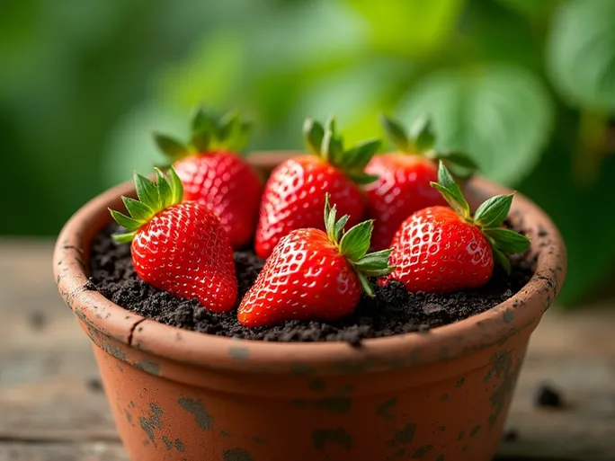 Shaanxi Spring Market Sees Boom in Strawberry Potted Plants