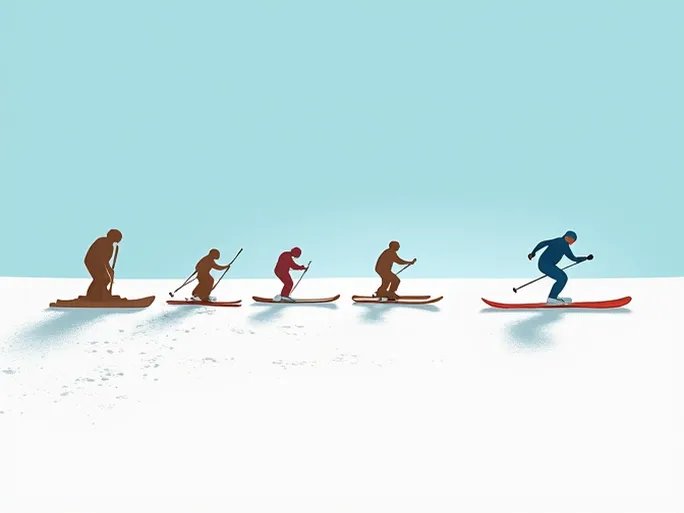 From Survival to Sport Skiings Evolution