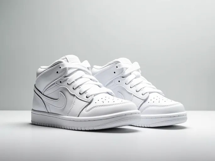 Air Jordan 1 Mid pure White Launches for Kids