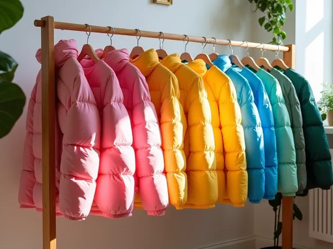 Pastel Down Jackets Gain Popularity in Fashion Trends