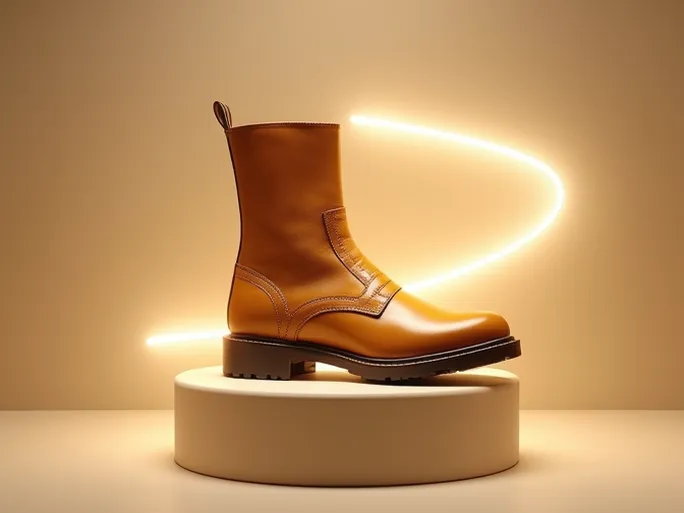 Okon Revives Classic Brown Leather Martin Boots