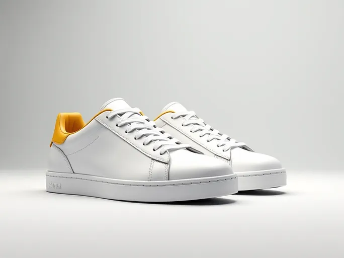 Anta Launches White and Yellow Lowtop Leather Sneakers