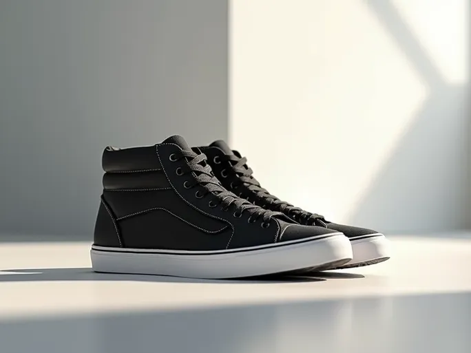 361 Degrees Launches Classic Black and White Hightop Sneakers