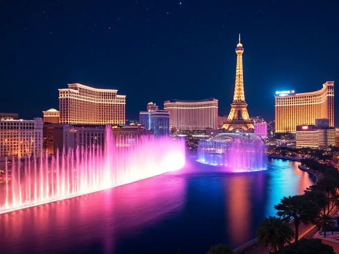 Las Vegas Strip Thrives Under Iconic Neon Lights