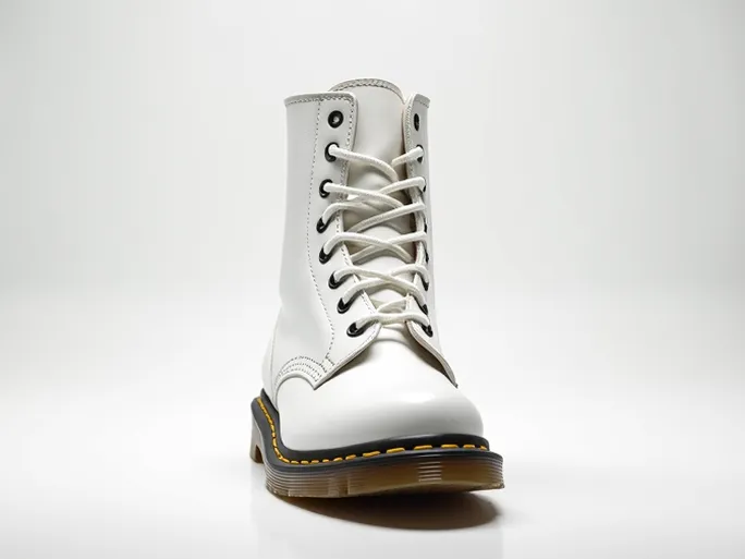Dr Martens Releases Womens White Printed 10eye Boot