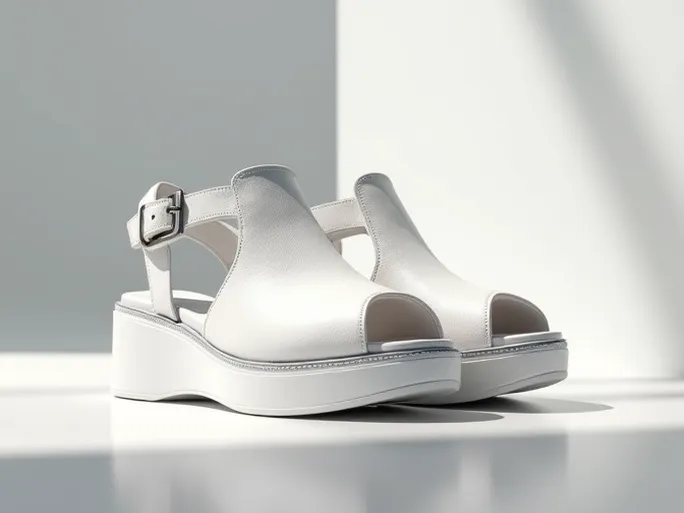 Loewes White Leather Sandals Blend Style and Comfort