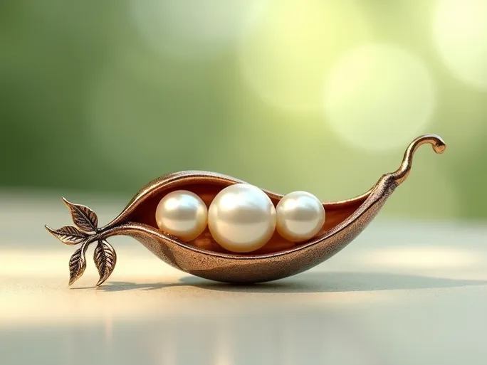 Michael Michauds Pea Pod Brooch Blends Nature and Craftsmanship