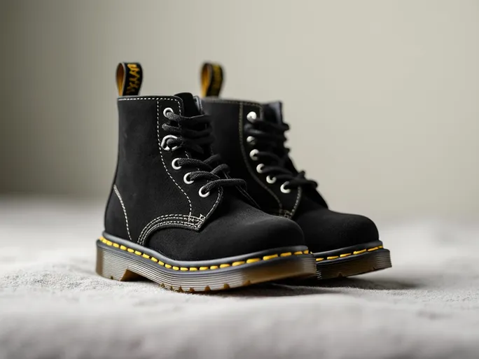 Dr Martens Debuts Black Suede Boots for Children