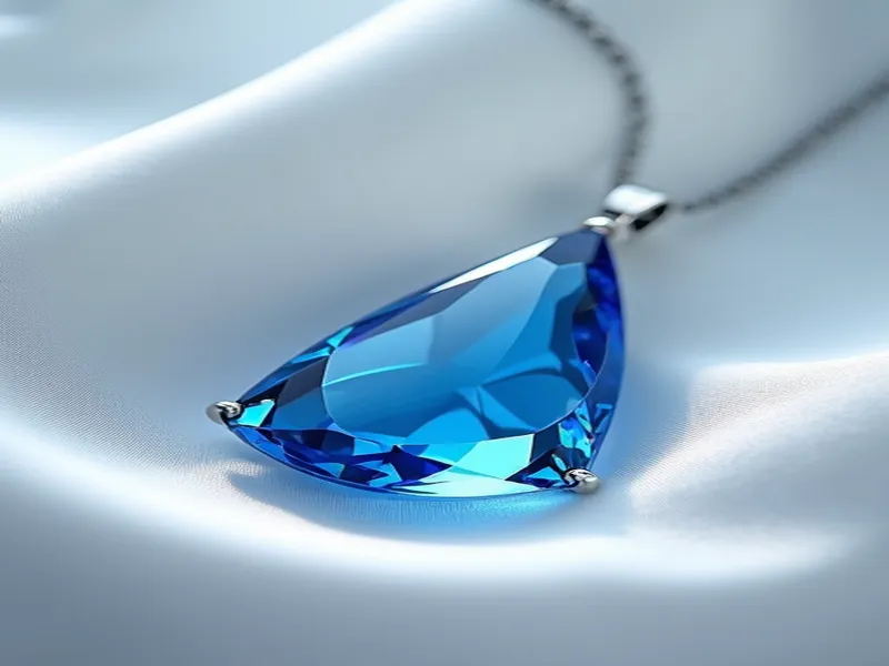 Elegant Natural London Blue Crystal Pendant