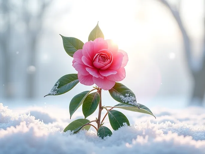 Mini Camellia little Lion Brightens Winter Gardens